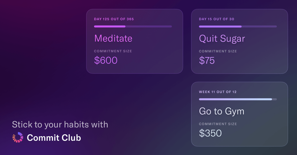 Commit Club - Commit to Yourself and Stay Accountable